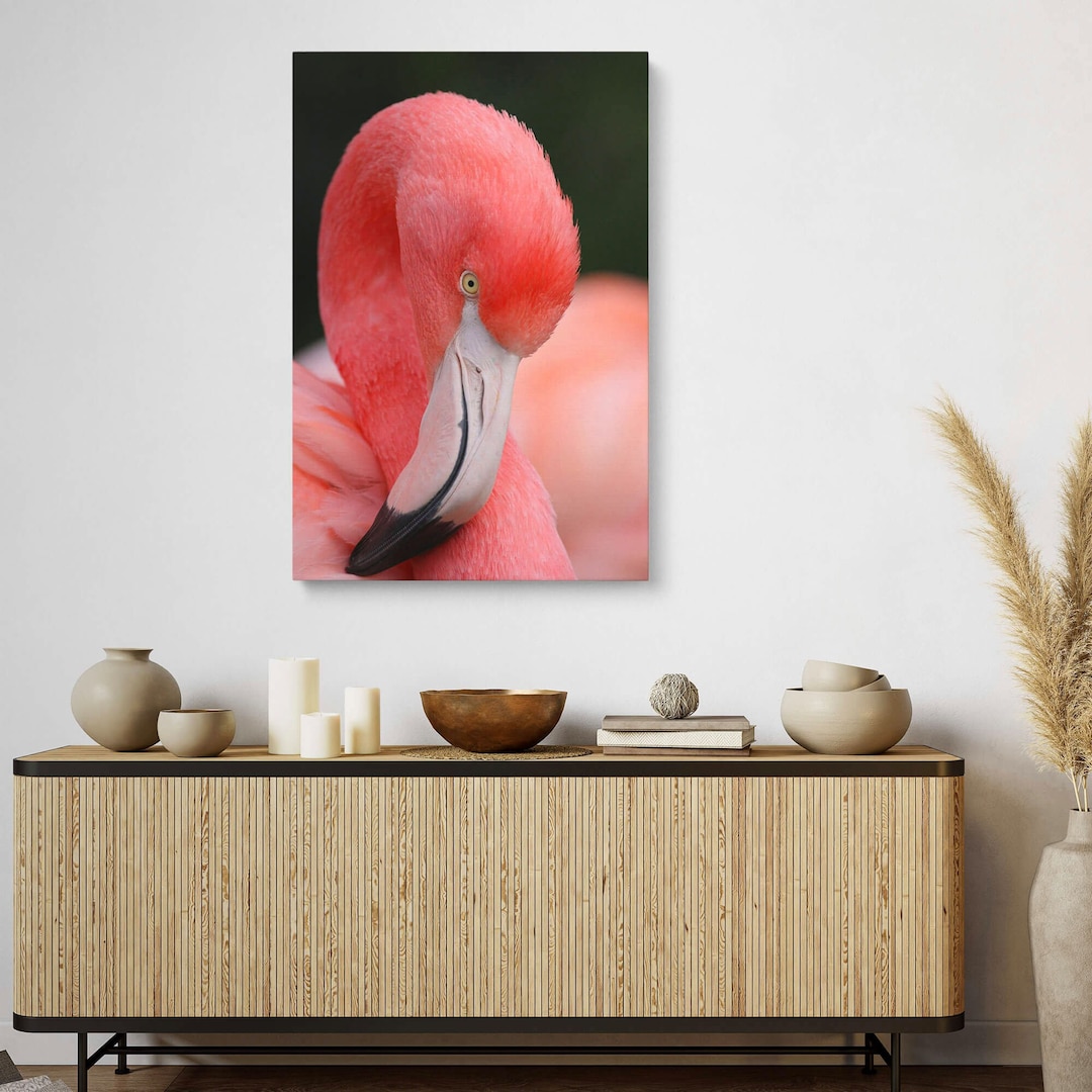 Pink Flamingo Canvas Wall Art Framed Prints, Wall Decor, Modern Giclée ...