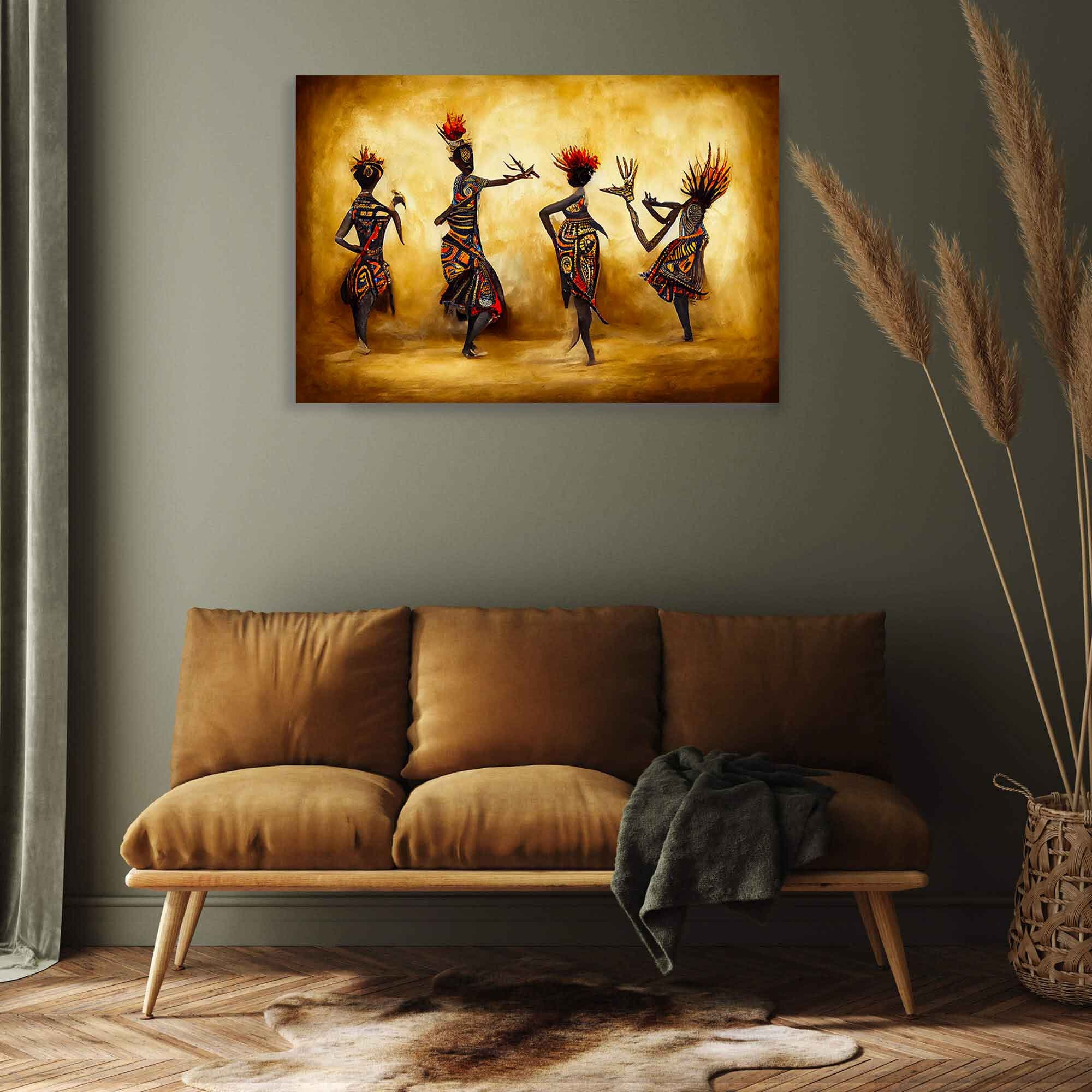 Abstract African Tribal Dance Canvas Print, Heritage Art Wall Decor - Etsy
