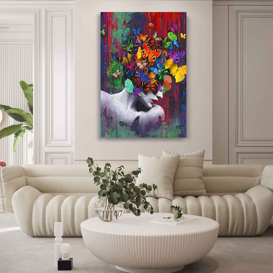 Surrealism Art Monarch Butterfly, Surrealism Painting on Canvas Prints ...