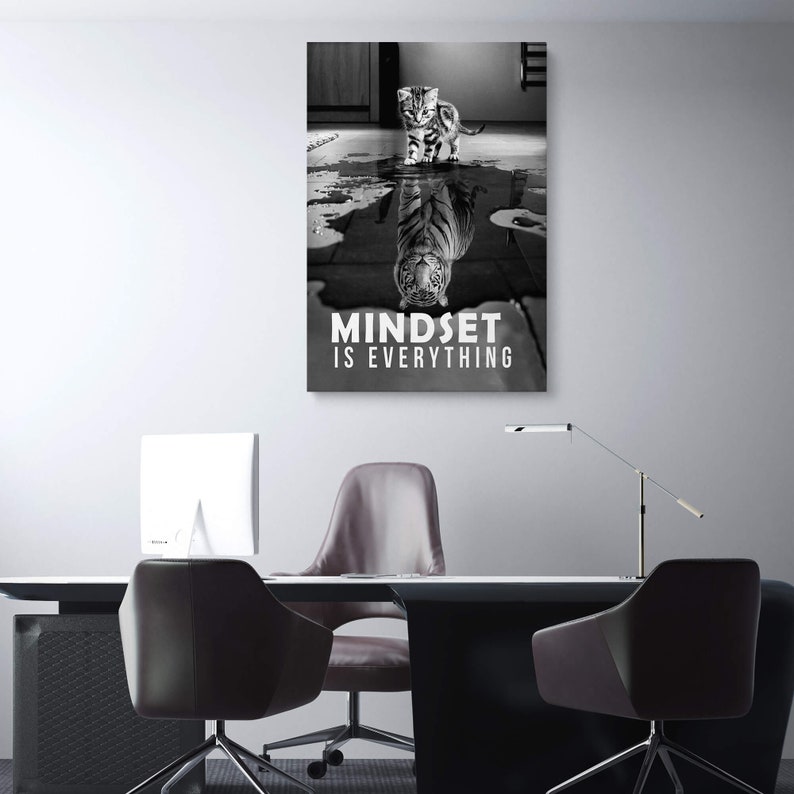 Mindset Motivational Wall Art Black and White Picture Prints Canvas ...