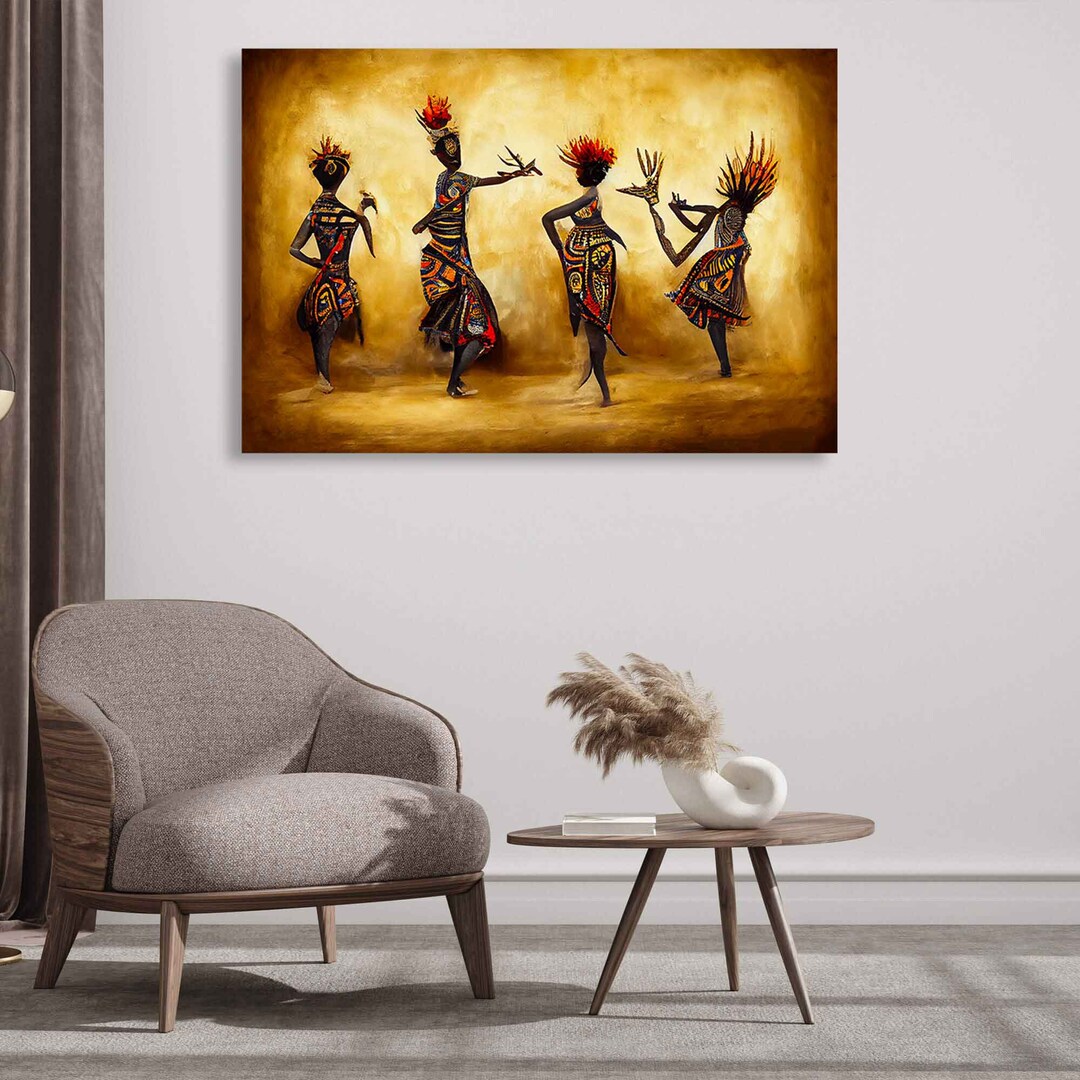 Abstract African Tribal Dance Canvas Print, Heritage Art Wall Decor - Etsy