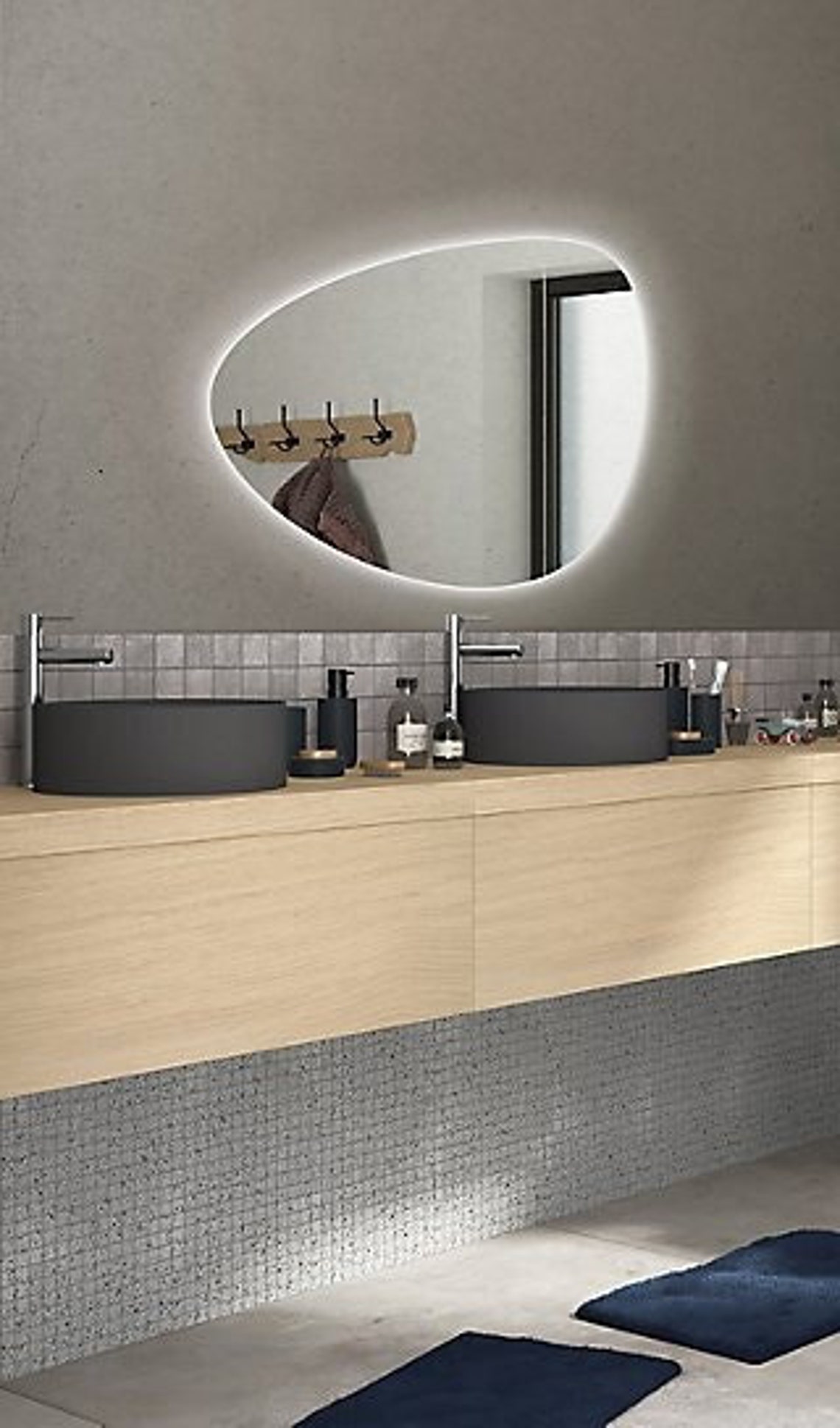 Asymmetricalbathroom Washbasin Mirror Led Decorative - Etsy Asymmetricalbathroom Washbasin Mirror Led Decorative - Etsy