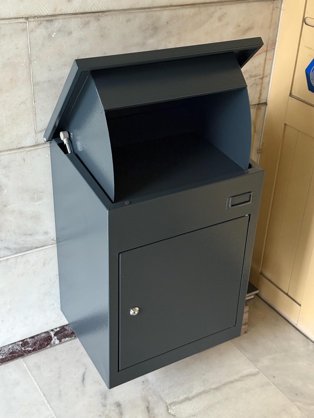 Shipping Box , Mailbox, Mid Century, Metal Mailbox,custom Mailbox, Wall ...