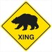 Bear Crossing Sign Bear XING Signs Bear Signs Bear Sign Outdoor Sign ...