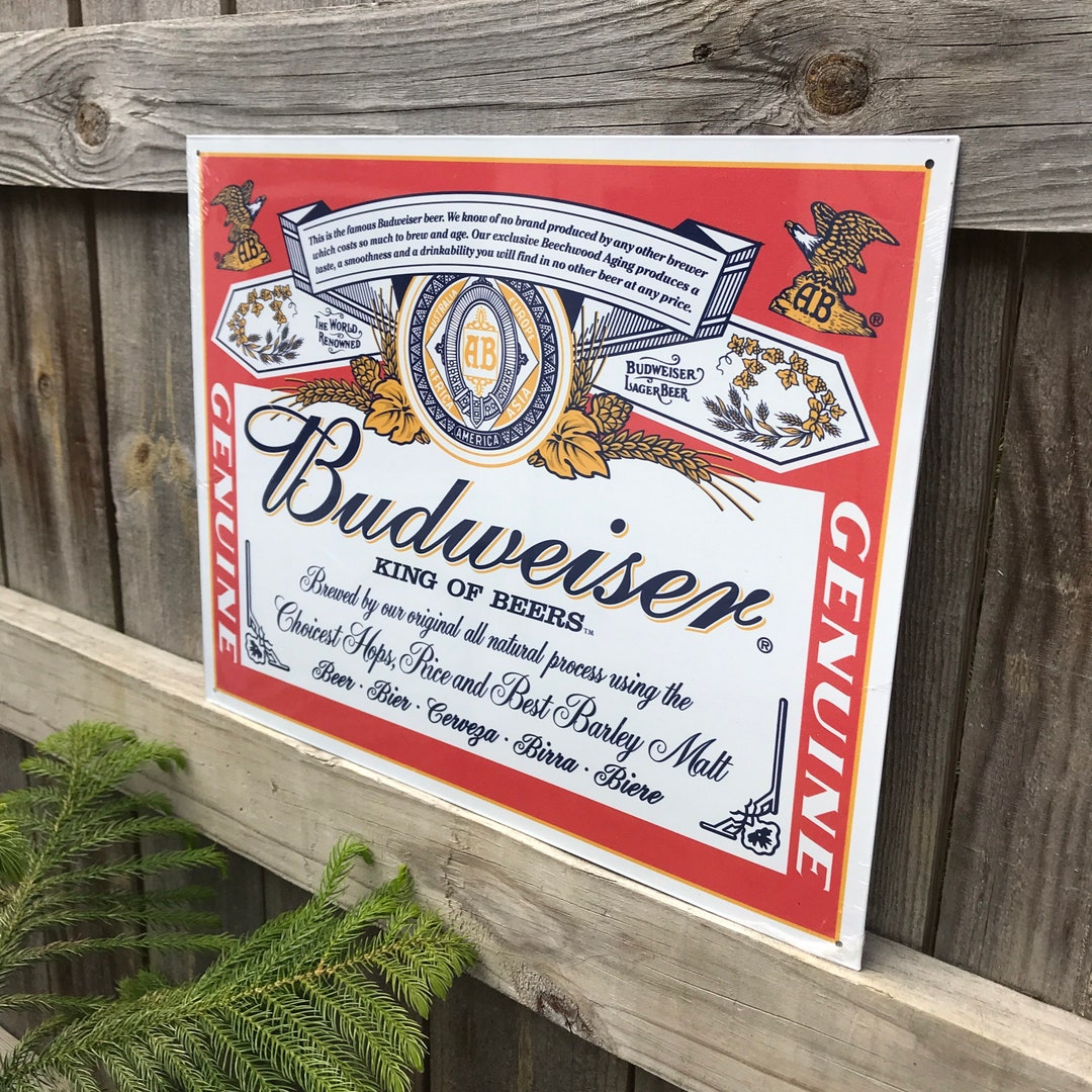 Licensed Budweiser Beer Sign Budweiser Signs Beer Signs Bar Sign Bar ...