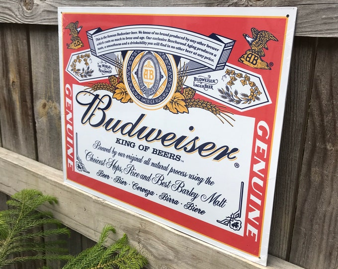 Licensed Budweiser Beer Sign Budweiser Signs Beer Signs Bar Sign Bar ...