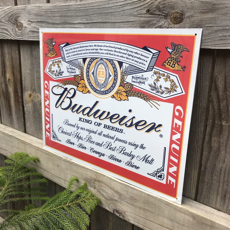 Licensed Budweiser Beer Sign Budweiser Signs Beer Signs Bar Sign Bar ...