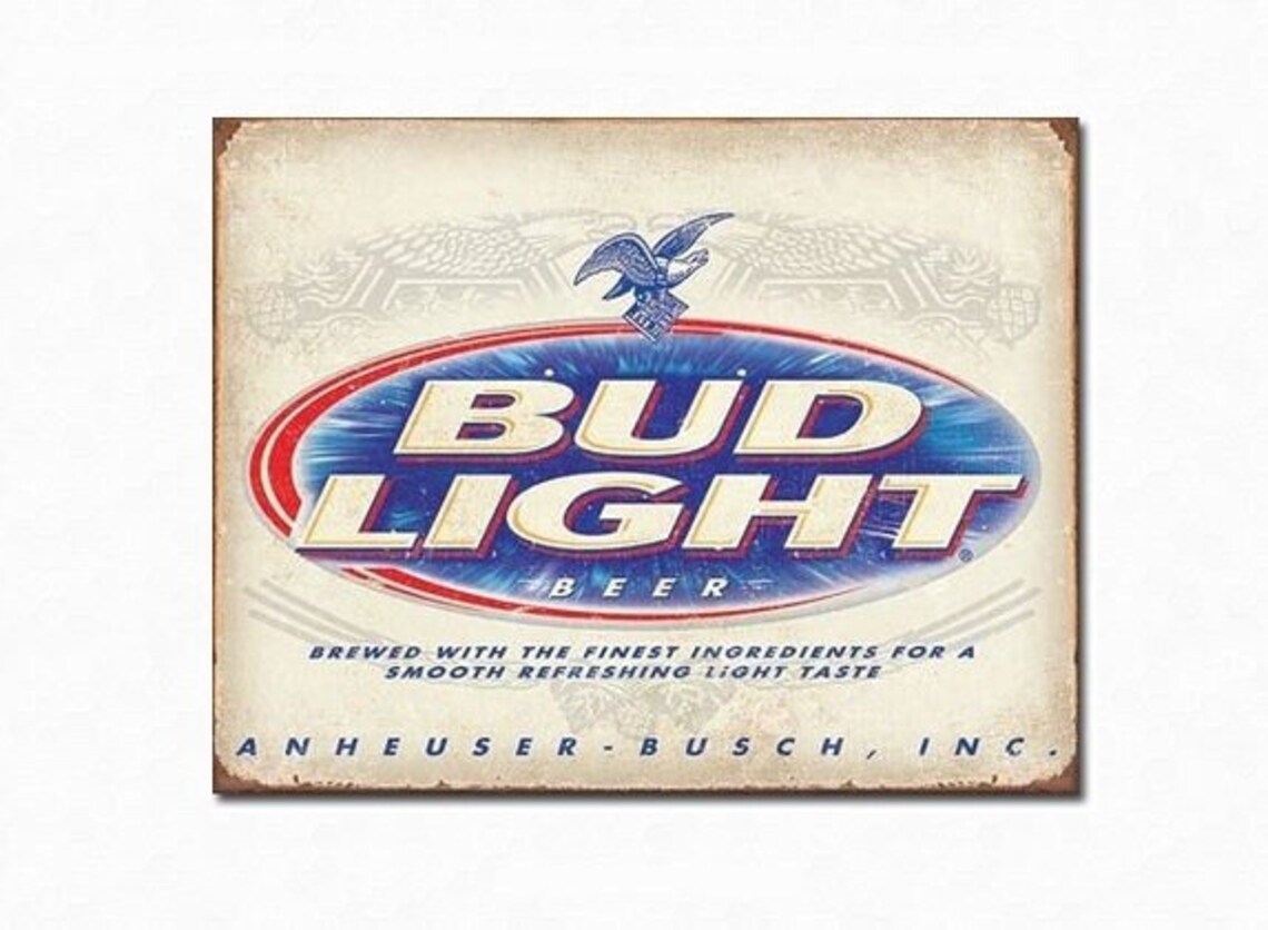 Licensed Bud Light Beer Sign Bud Light Signs Beer Signs Bar - Etsy