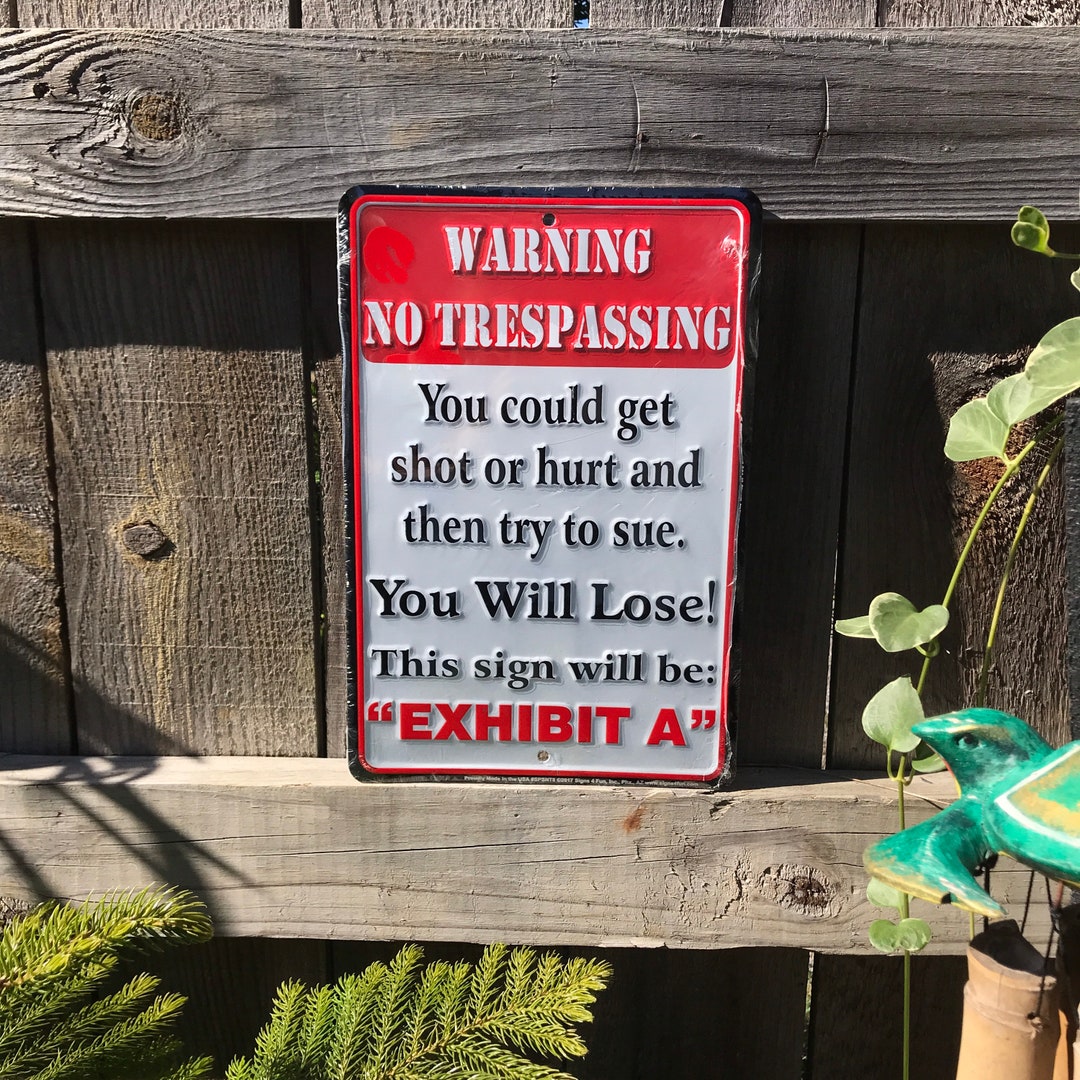 No Trespassing Sign No Trespassing Signs Funny Signs Funny Gifts ...