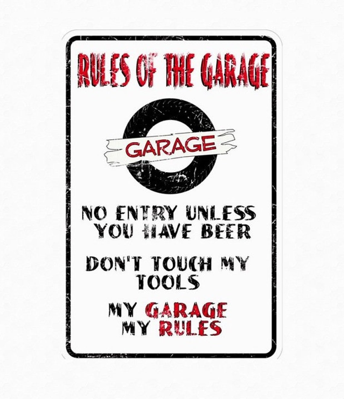 Funny Signs Funny Garage Sign Gag Gifts Garage Signs for Him Garage ...