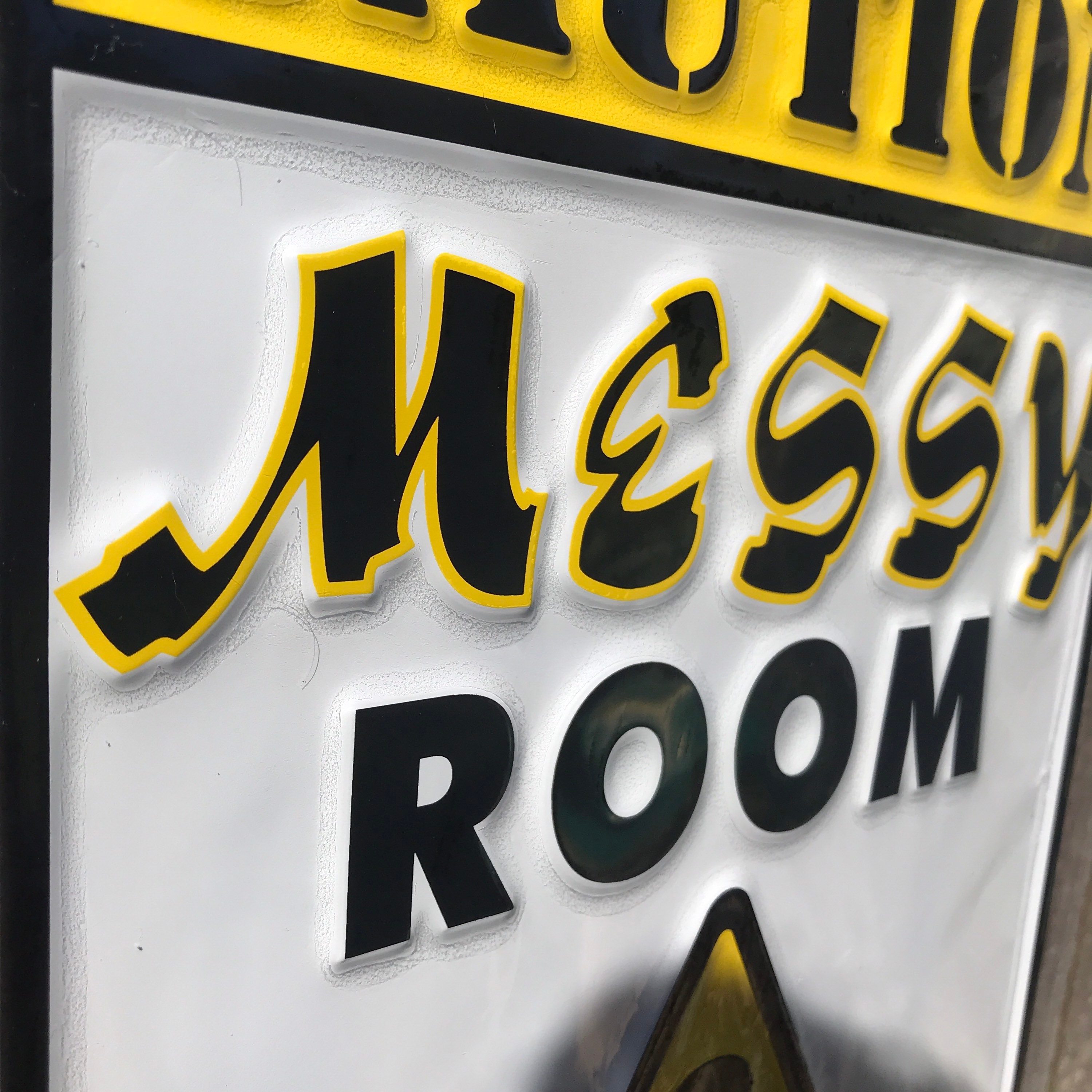 Caution Messy Room Sign Gifts for Kids Room Signs Kids Room Decor Messy ...