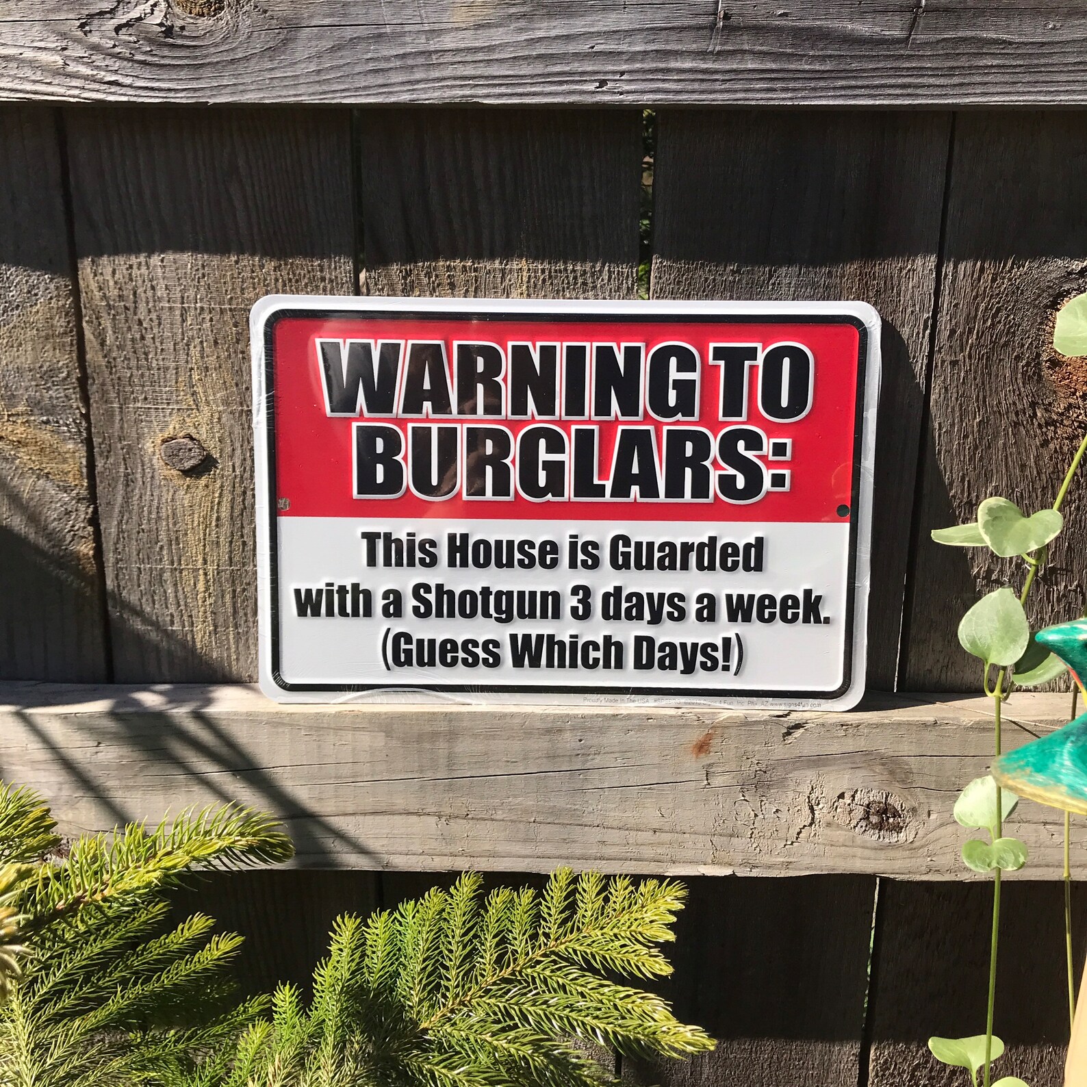 Warning to Burglars Sign Funny Sign Funny Signs No Trespassing Signs ...