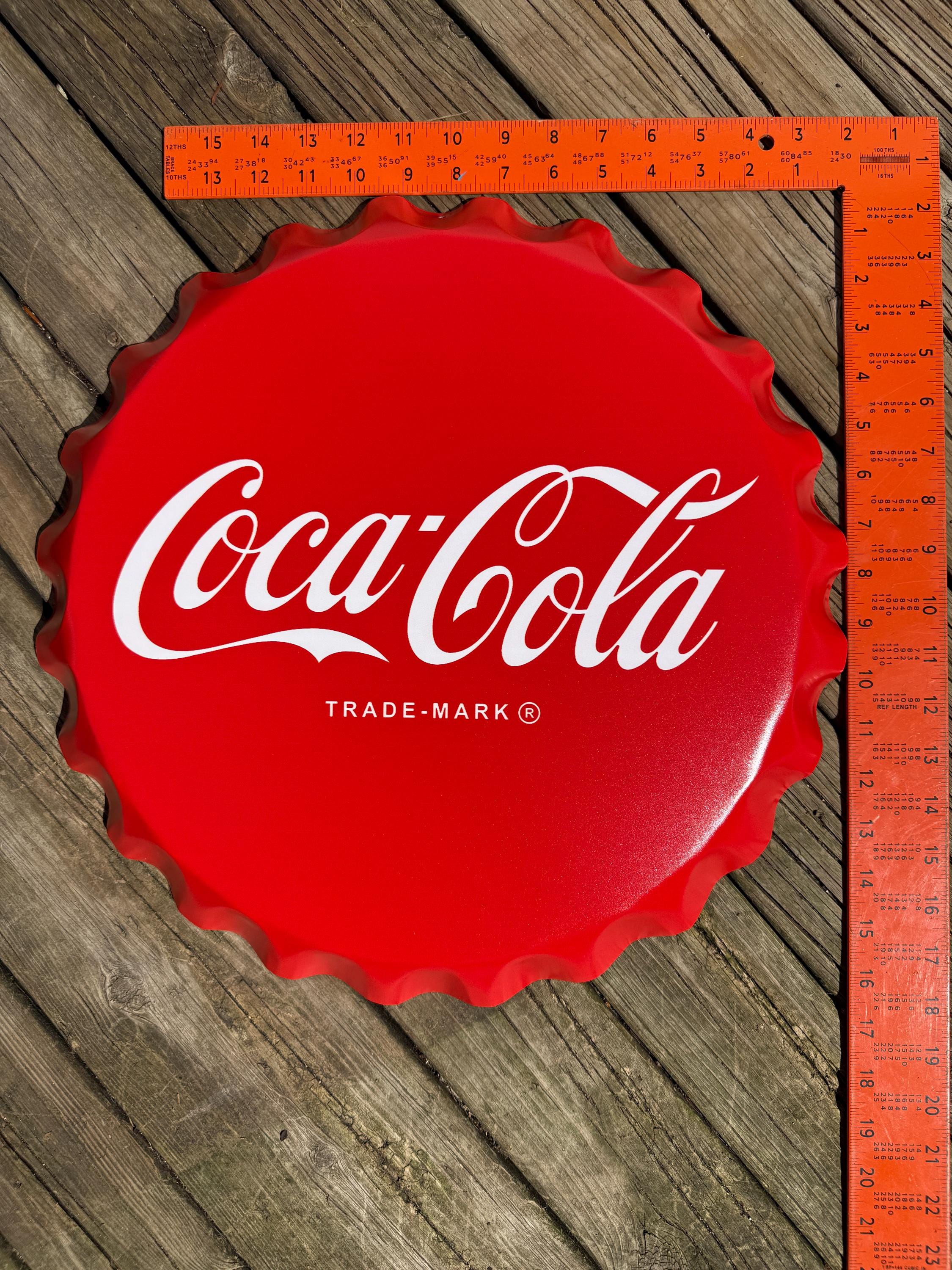 Coca Cola Bottle Cap Shaped Tin Sign Retro Bar Signage Basement Bar ...