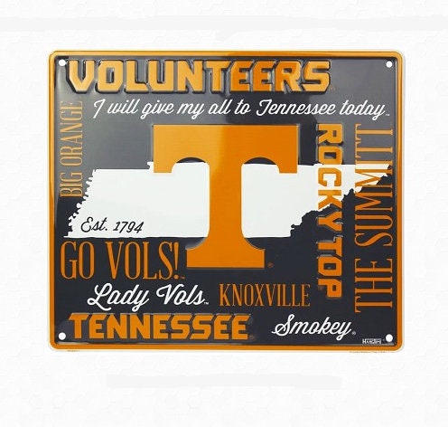 University of Tennessee Sign Tennessee Volunteers Sign - Etsy