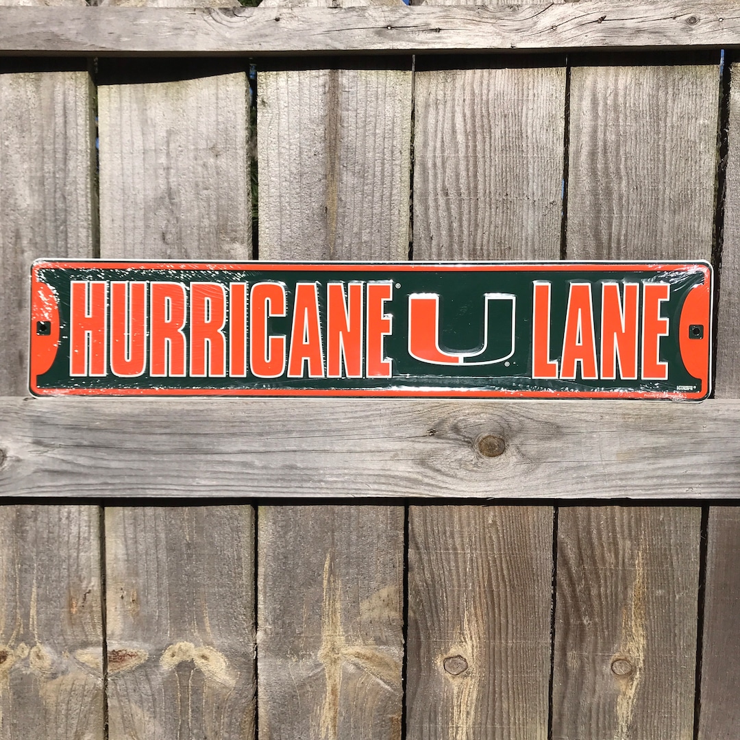 University of Miami Sign University Miami Hurricanes Street Sign Miami ...