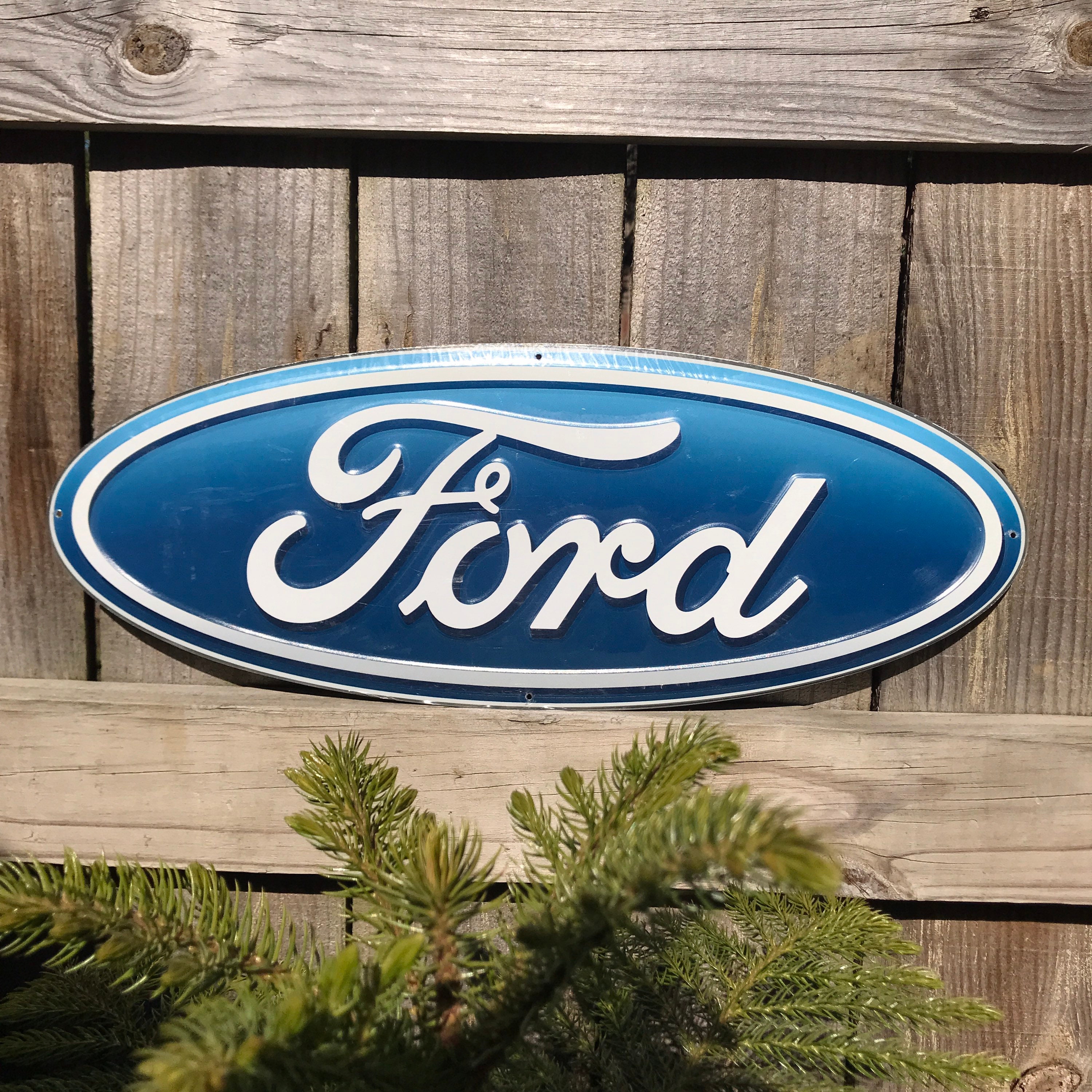 Licensed Ford Sign Ford Signs Ford Oval Sign Ford Auto Signs Garage ...