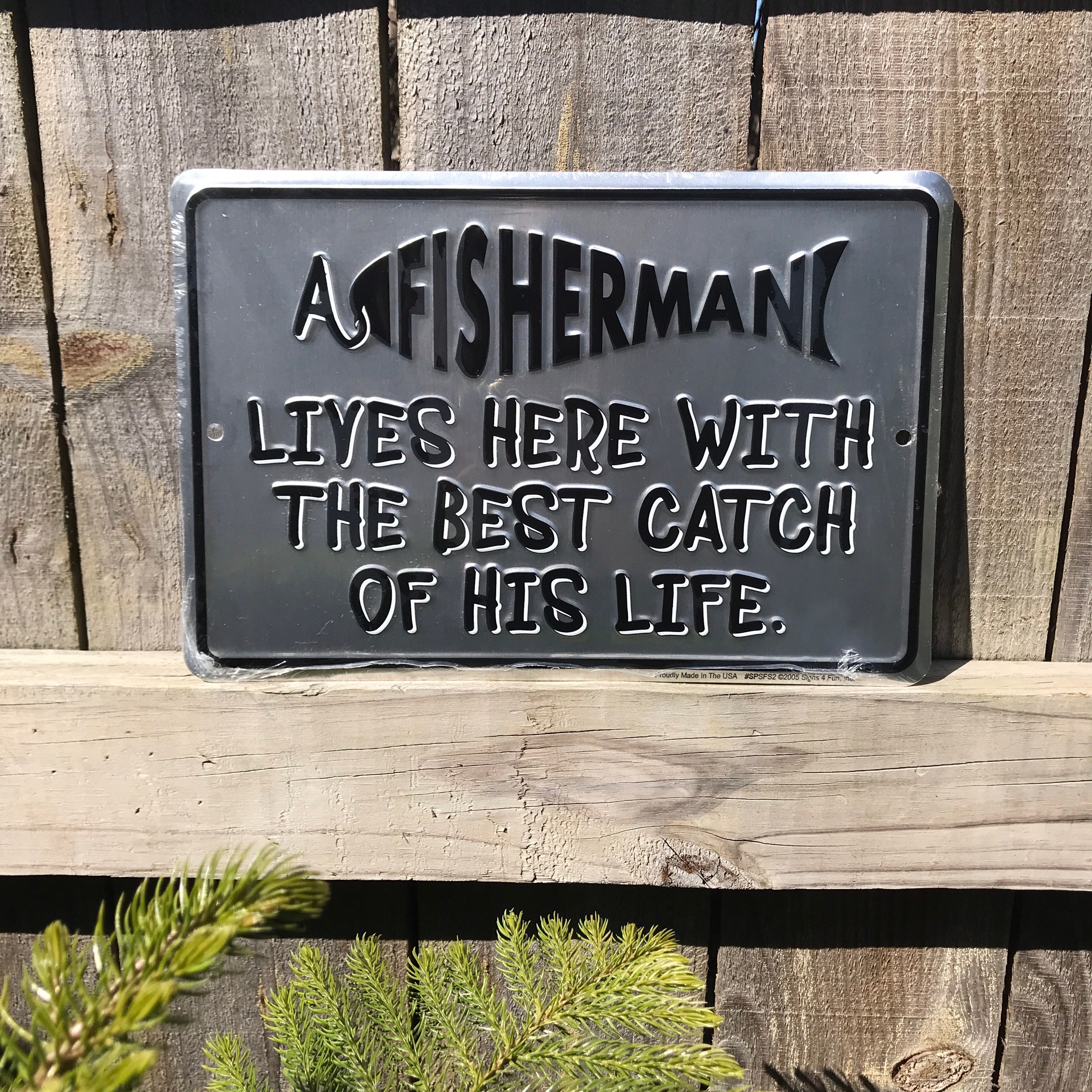 Fishing Sign Fishing Signs Funny Gifts for Him Gifts for Husband Gifts ...
