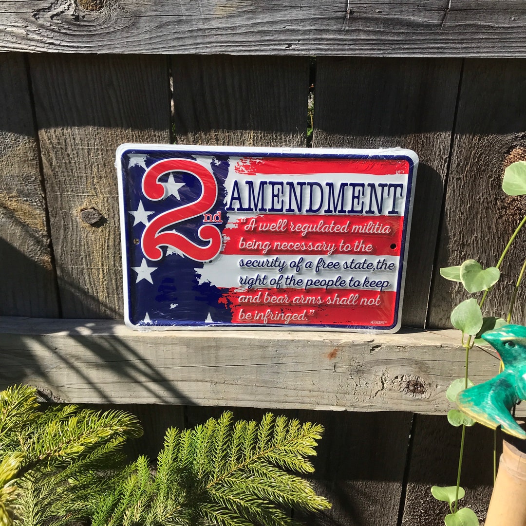 2nd Amendment Sign 2nd Amendment Signs Garage Signs for Men White ...