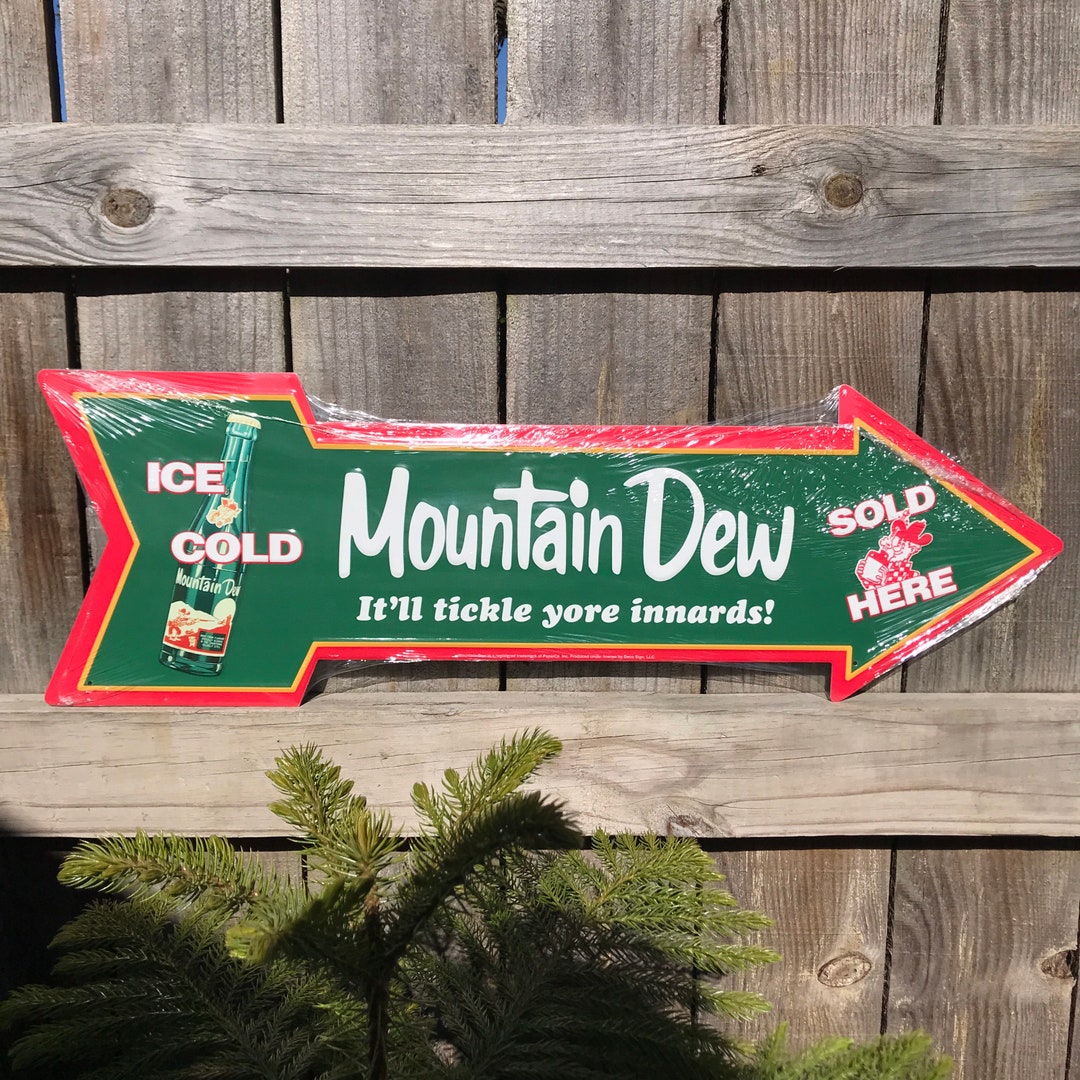 Licensed Mountain Dew Sign Licensed Mountain Dew Arrow Sign Bar Sign ...