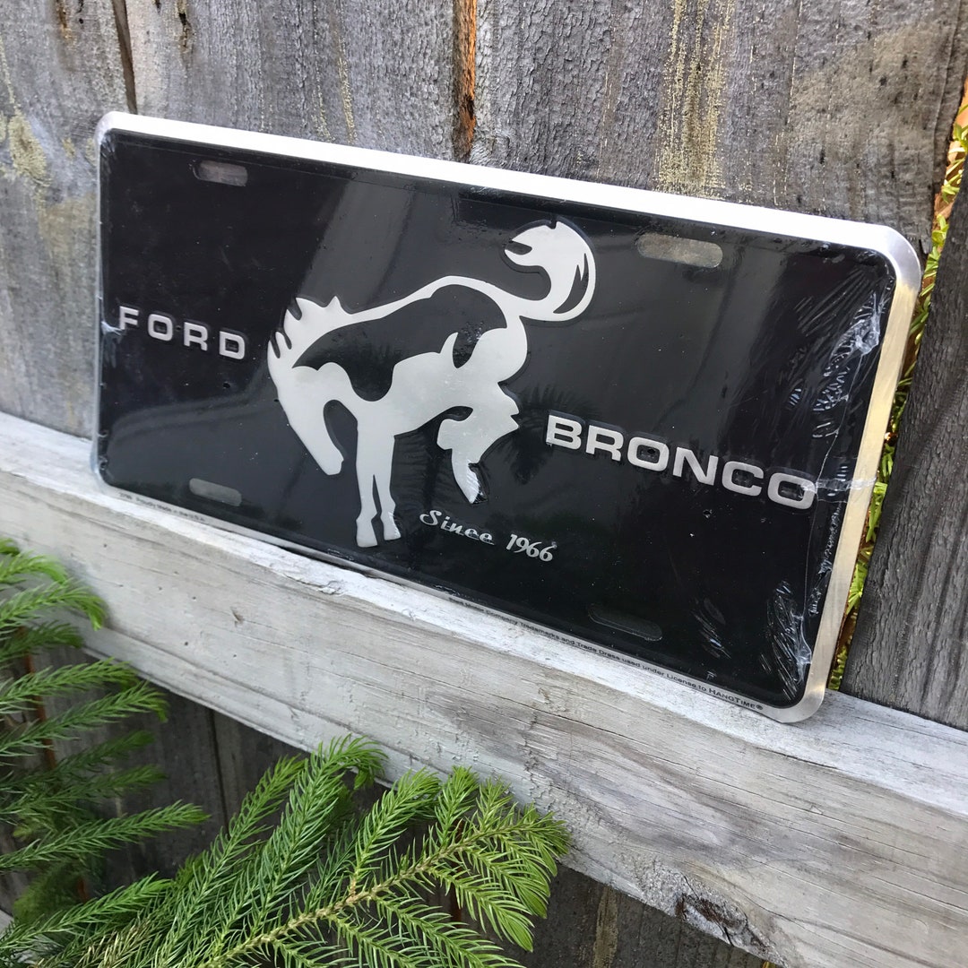 Ford Bronco Vanity Plate Ford License Plate Licensed Ford Signs White ...