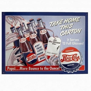Licensed Pepsi Sign Pepsi Cola Signs Bar Sign Bar Signs Soda Signs Soda ...