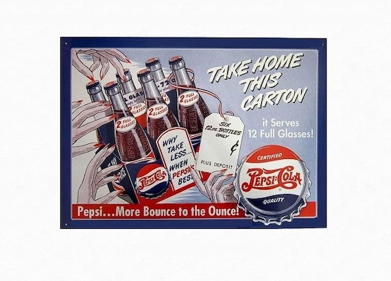 Licensed Pepsi Sign Pepsi Cola Signs Bar Sign Bar Signs Soda | Etsy