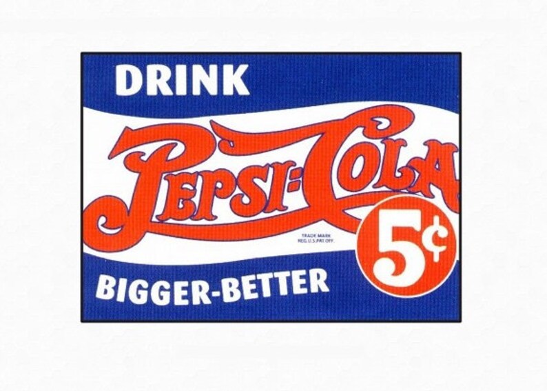Licensed Pepsi Sign Pepsi Cola Signs Bar Sign Bar Signs Soda | Etsy