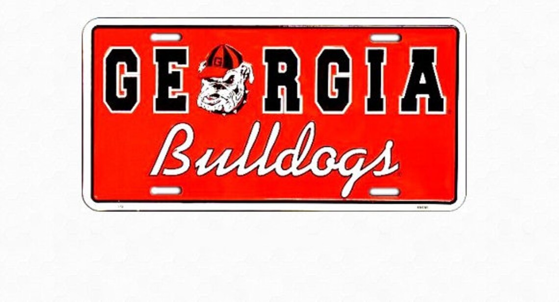 Georgia Bulldogs License Plate UGA Sign University of Georgia Signs ...