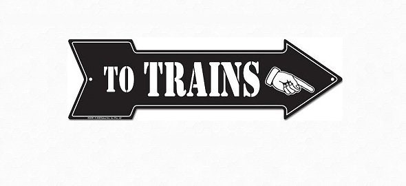 Train Signs Train Sign Train Decor to Trains Arrow Signs Train ...