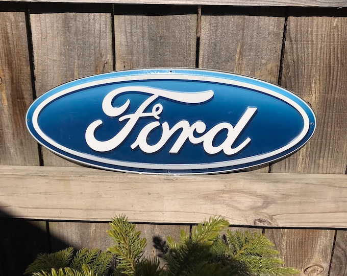 Licensed Ford Sign Ford Signs Ford Oval Sign Ford Auto Signs Garage ...