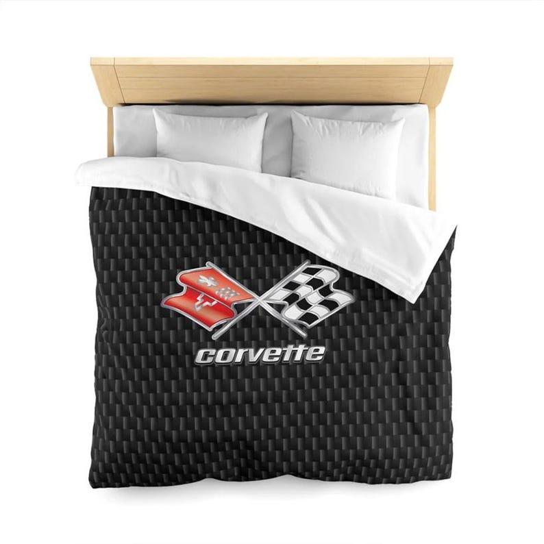 Corvette C3 Carbon Microfiber Duvet Cover Chevrolet Bedding GMC Gifts ...
