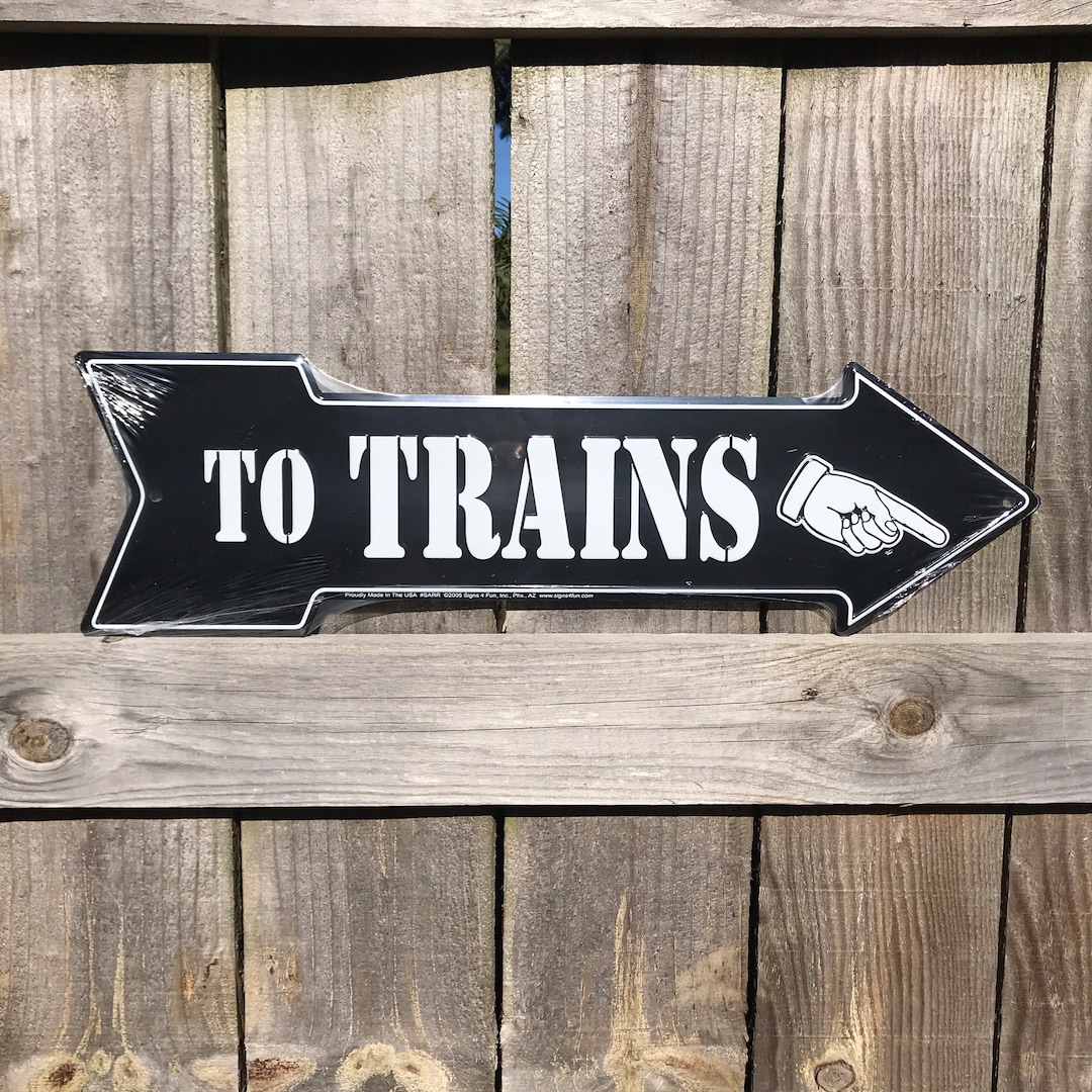 Train Signs Train Sign Train Decor to Trains Arrow Signs Train ...