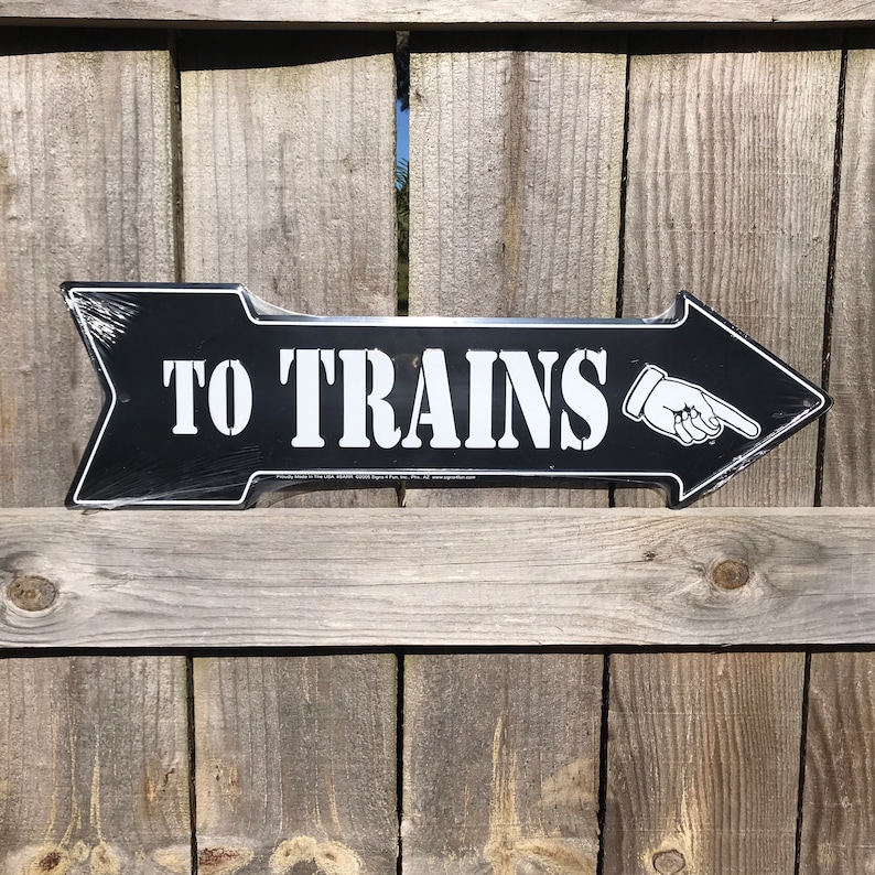 Train Signs Train Sign Train Decor to Trains Arrow Signs Train ...