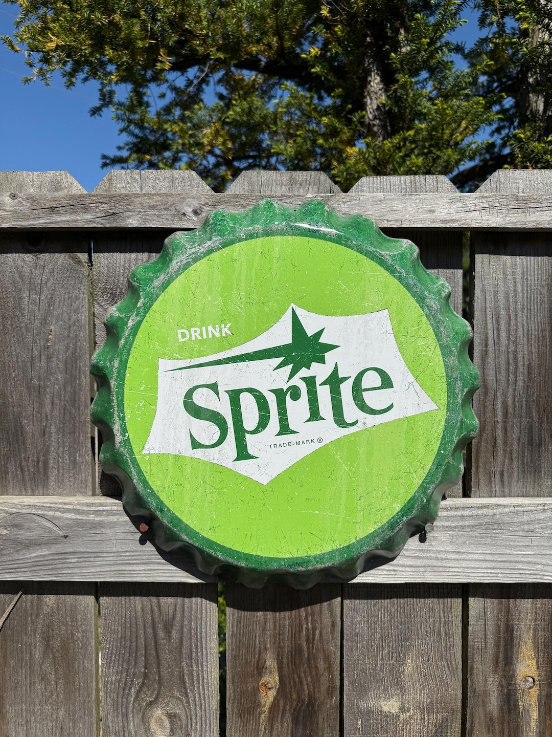 Sprite Bottle Cap Shaped Tin Sign Bar Signage Basement Bar Wall Decor ...