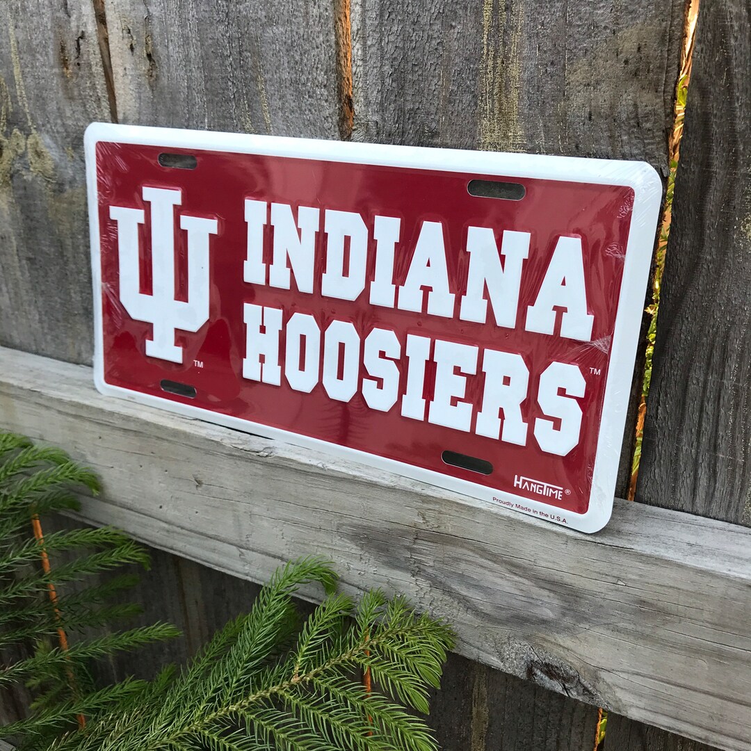 Indiana Hoosiers License Plate Indiana Hoosiers Sign Indiana University ...
