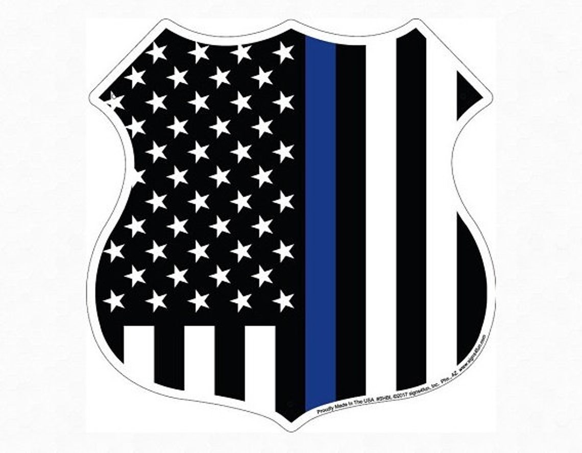 Thin Blue Line Sign Thin Blue Line Signs Thin Blue Line Shield - Etsy