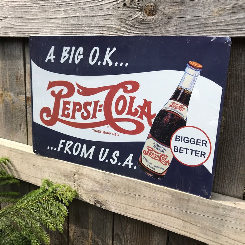 Licensed Pepsi Sign Pepsi Cola Signs Bar Sign Bar Signs Soda Signs Soda ...