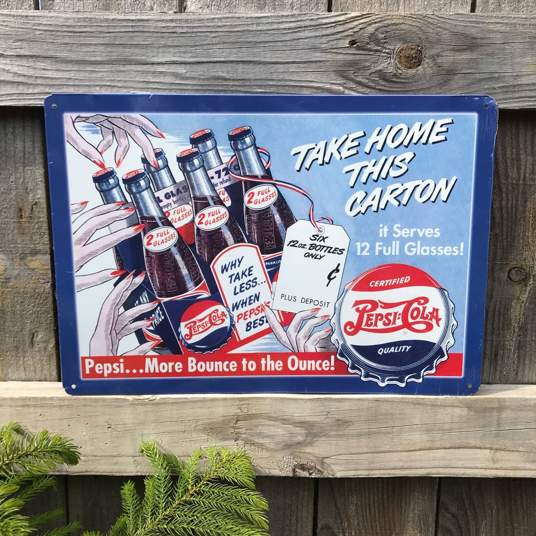 Licensed Pepsi Sign Pepsi Cola Signs Bar Sign Bar Signs Soda Signs Soda ...