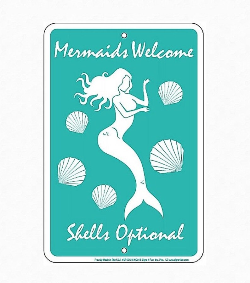 Funny Sign Funny Signs Mermaid Signs Mermaid Decor Beach Bar | Etsy