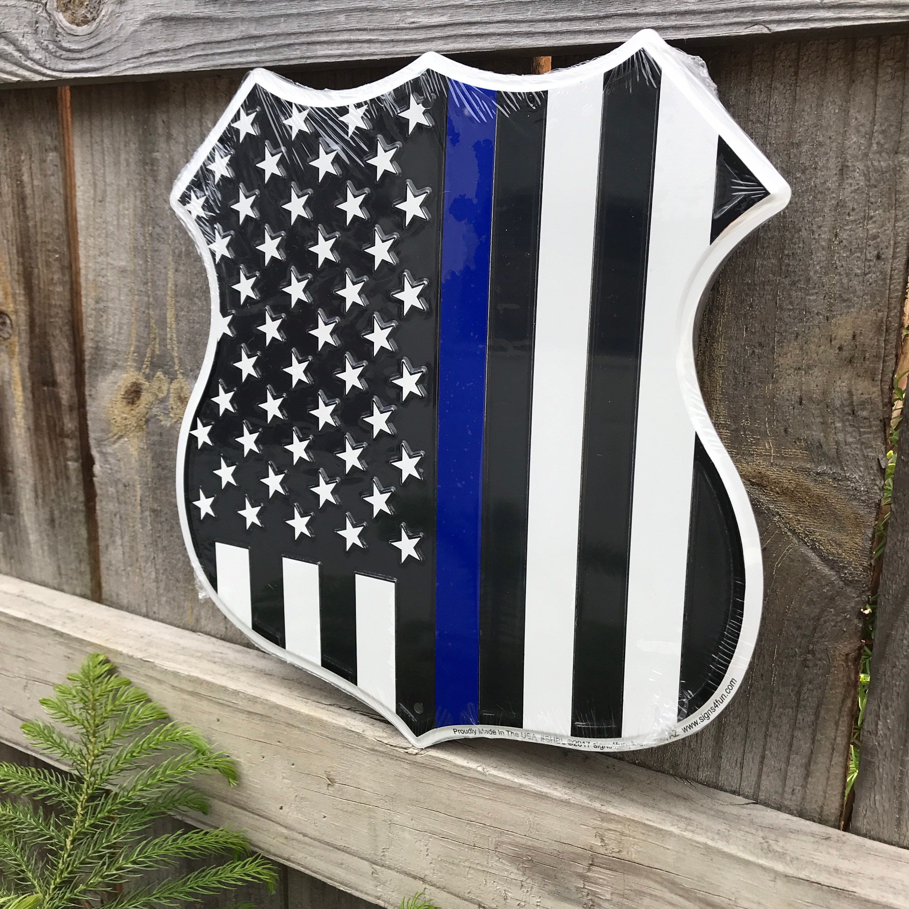 Thin Blue Line Sign Thin Blue Line Signs Thin Blue Line Shield - Etsy