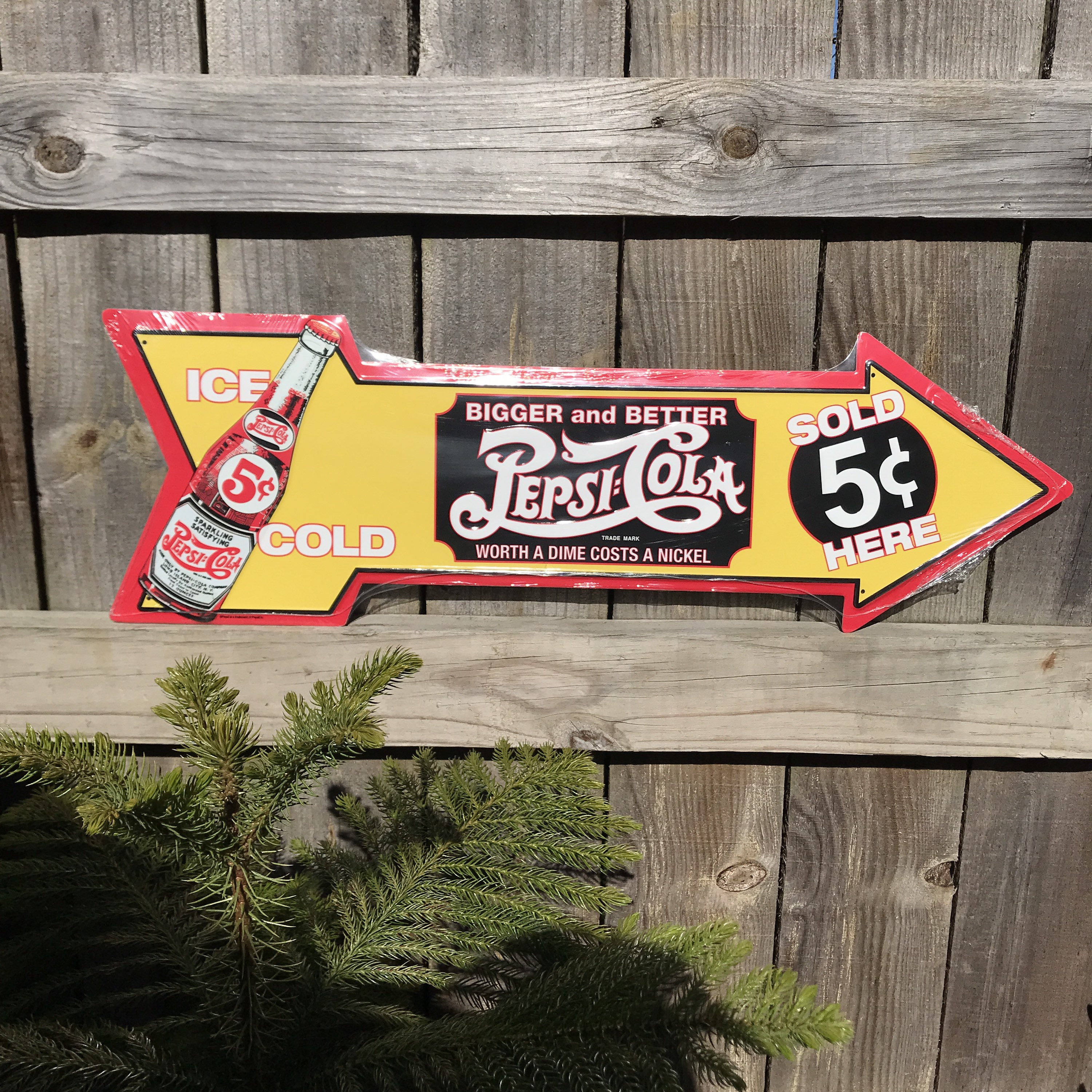 Licensed Pepsi Sign Licensed Pepsi Arrow Sign Bar Sign Bar Signs Soda ...