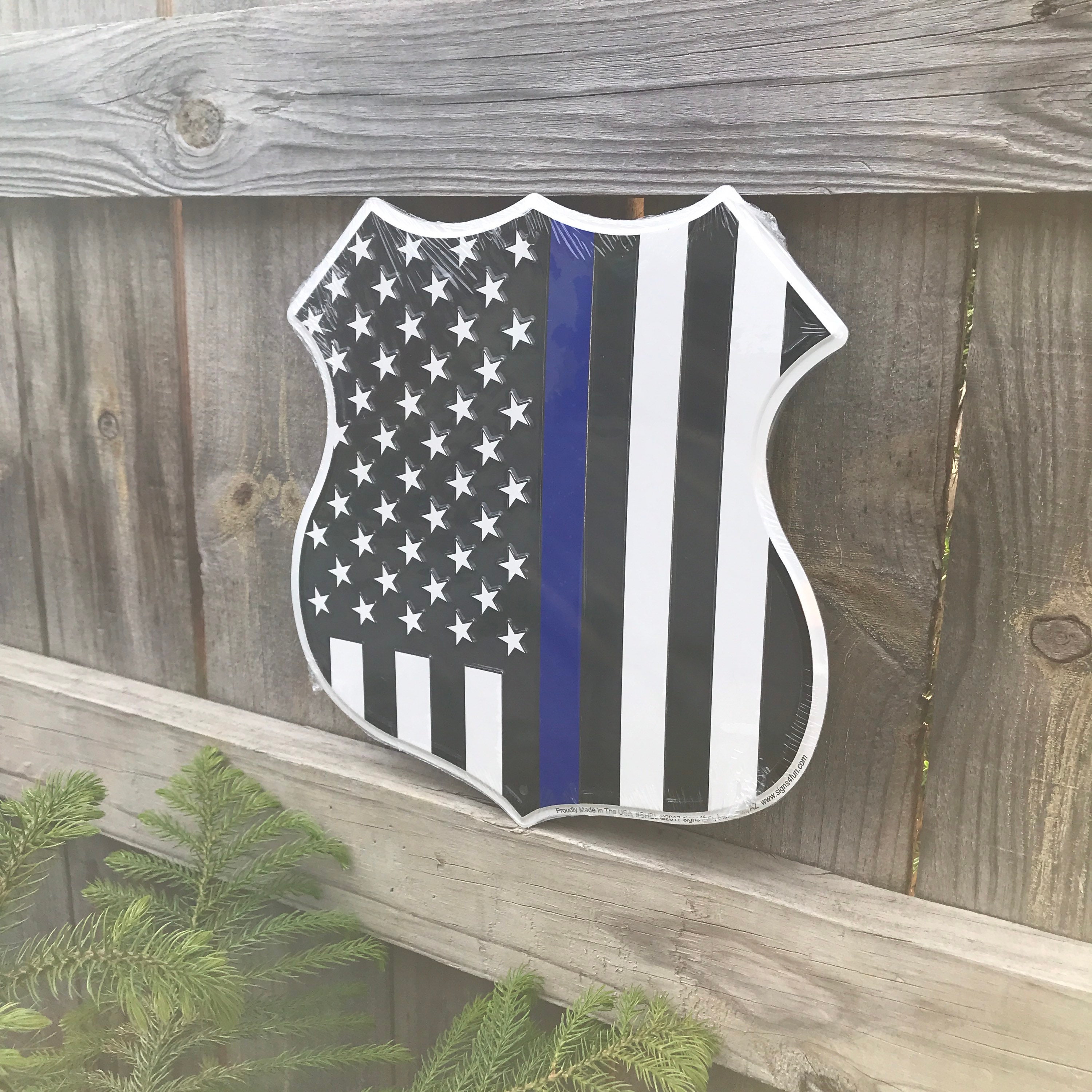 Thin Blue Line Sign Thin Blue Line Signs Thin Blue Line Shield - Etsy