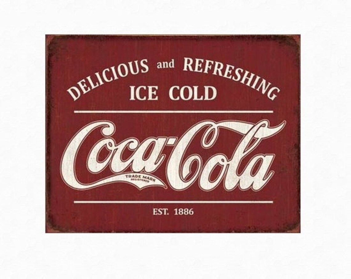 Licensed Coca Cola Sign Coca Cola Signs Coke Signs Bar Sign | Etsy