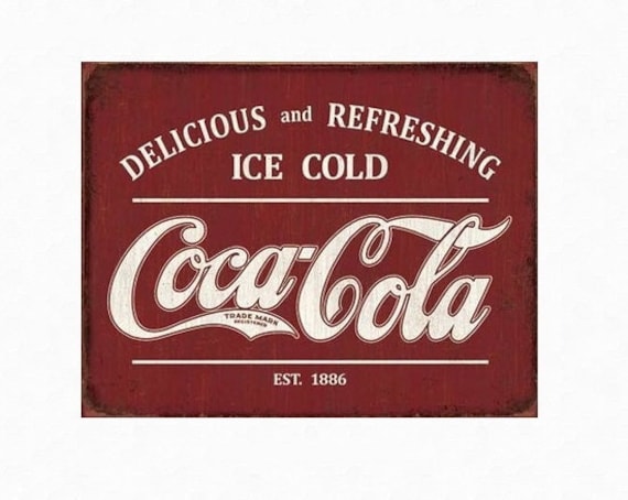 Licensed Coca Cola Sign Coca Cola Signs Coke Signs Bar Sign | Etsy