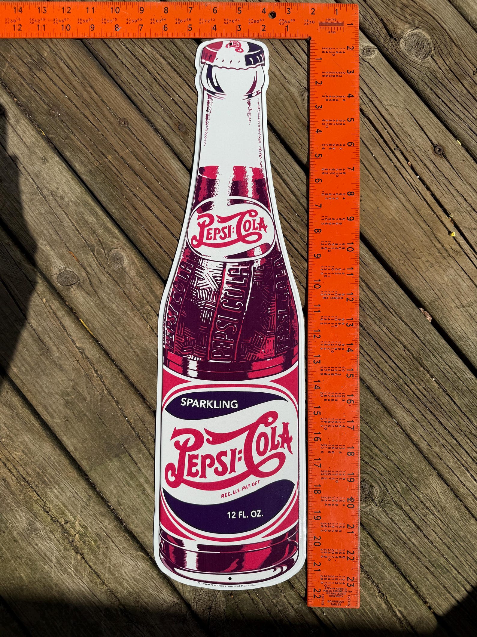 Pepsi Cola Bottle Shaped Tin Sign Bar Signage Pepsi Signs Basement Bar ...