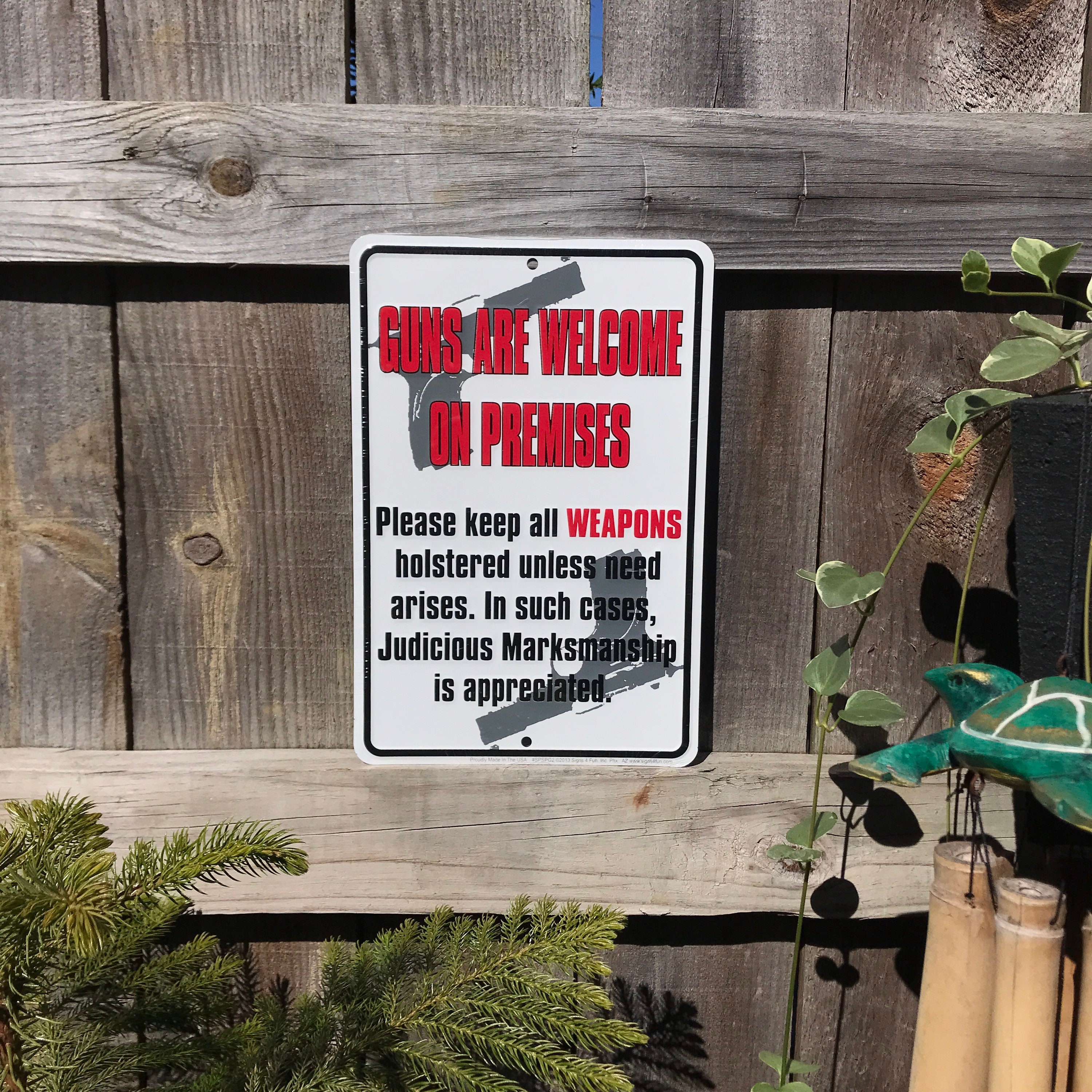 Gun Sign Gun Signs Garage Signs for Him Gift Dad Funny Sign - Etsy