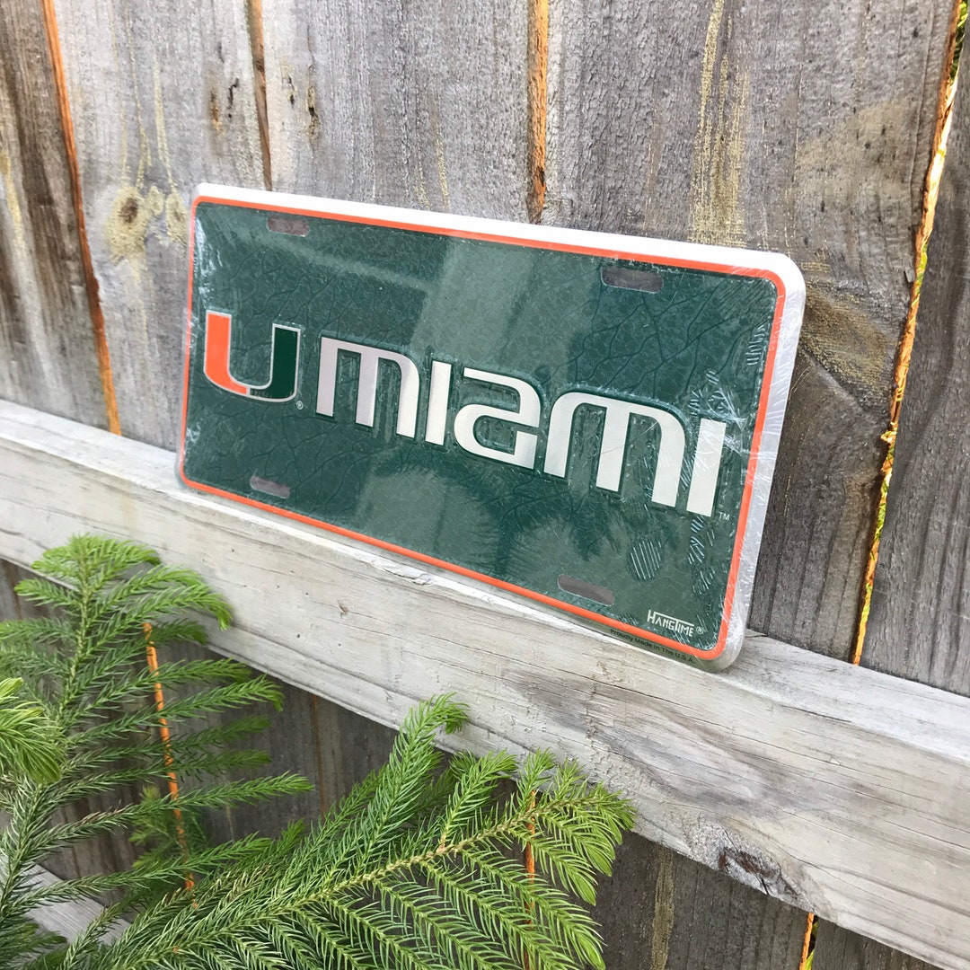 University of Miami Sign University Miami Hurricanes License Plate ...
