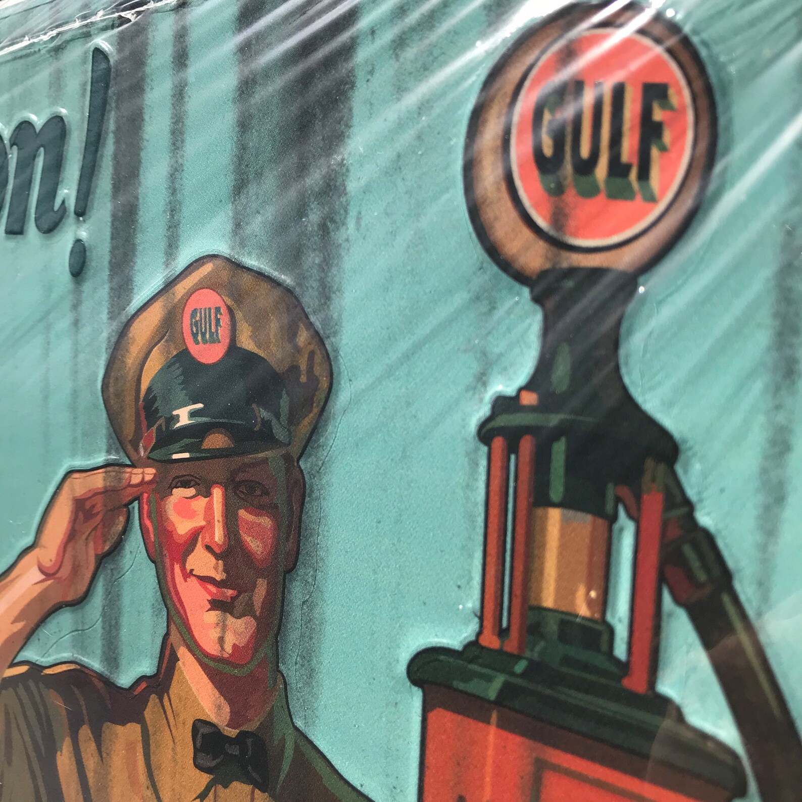 Gulf Gas Sign Gulf Gas Signs Gulf No Nox Sign Gulf Gasoline Man Cave ...