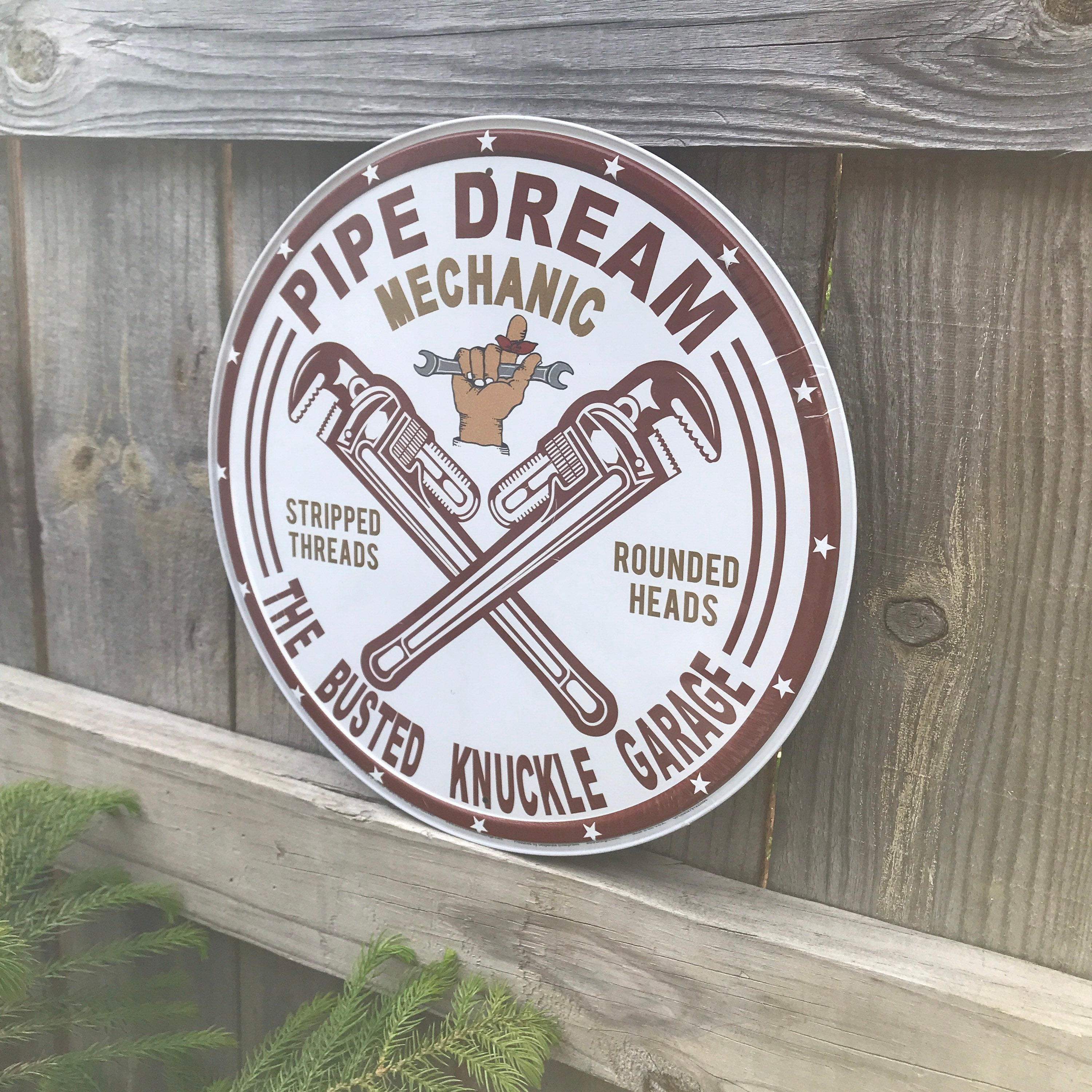 12" Busted Knuckle Garage Sign Busted Knuckle Garage Sign Garage Signs ...