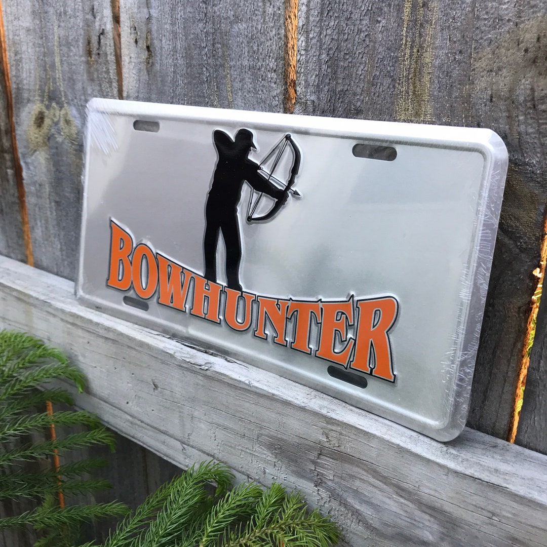 Bowhunter License Plate Bowhunter Signs License Plates Bowhunter Gifts ...